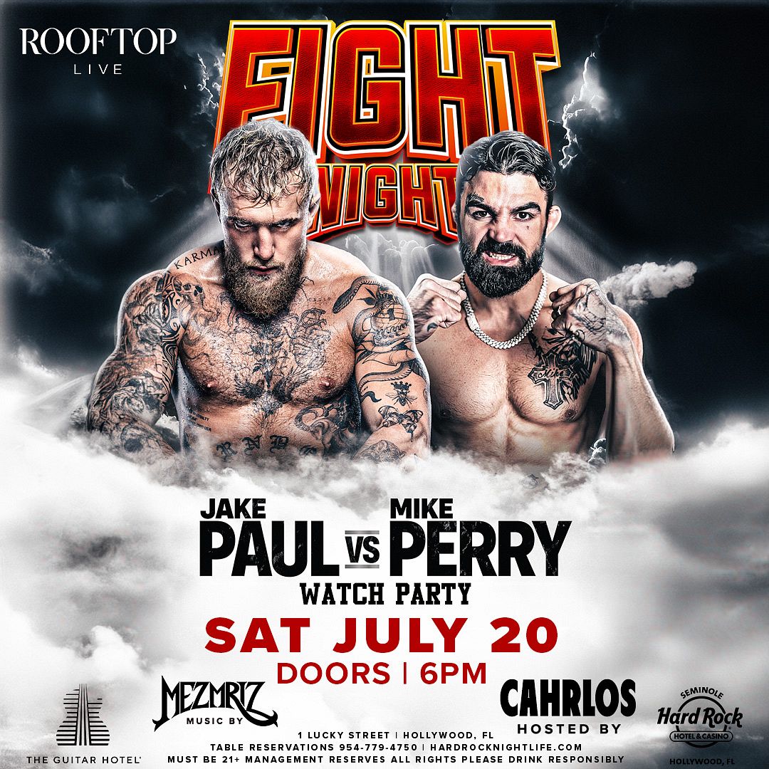 Fight Night | Rooftop Live - Hard Rock Holly Tickets at Rooftop Live in ...