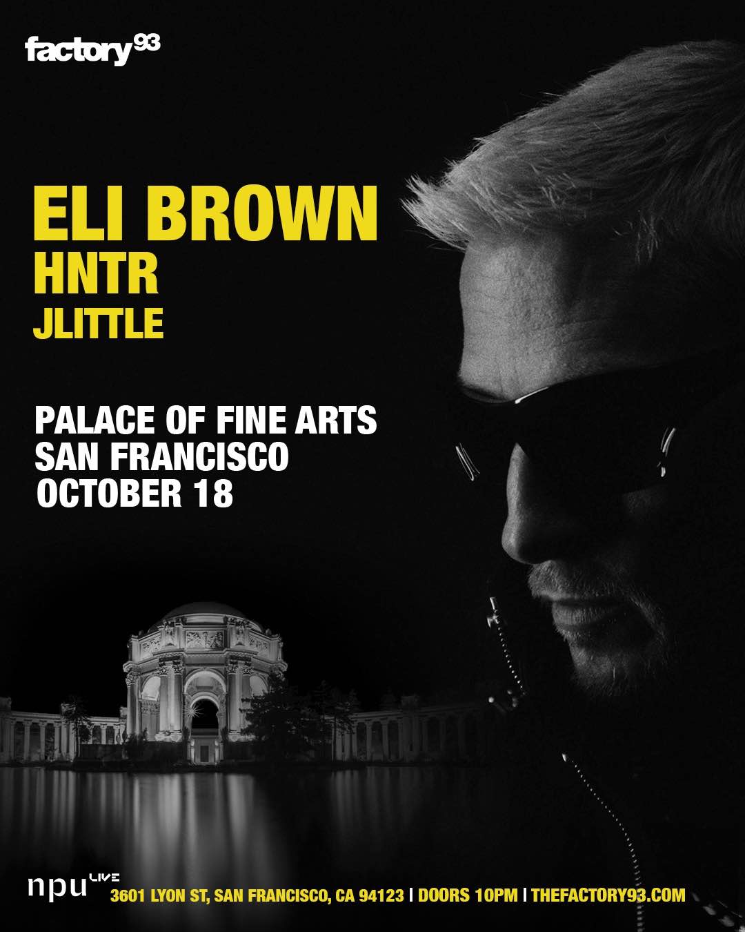 Eli Brown Tickets at Palace of Fine Arts in San Francisco by The Midway ...