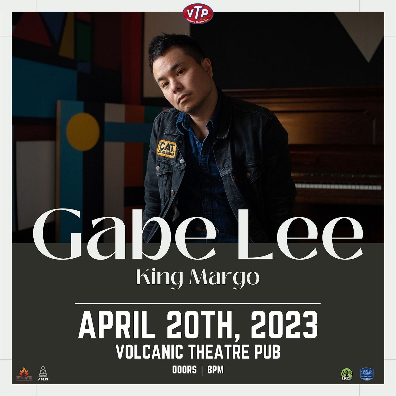Gabe Lee Tickets at Volcanic Theater Pub in Bend by Volcanic Theatre Pub | Tixr
