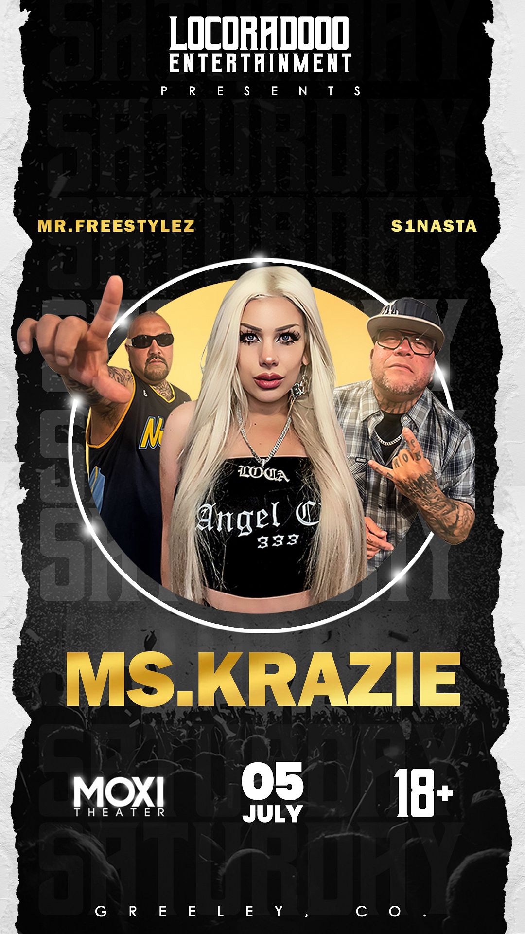 Ms. Krazie featuring Mr. Freestylez, S1NASTA Tickets at Moxi Theater in ...