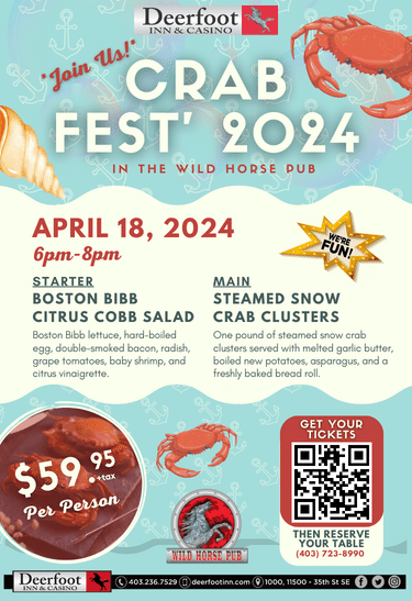 Crab Fest Tickets at Deerfoot Inn & Casino in Calgary by Deerfoot Inn ...