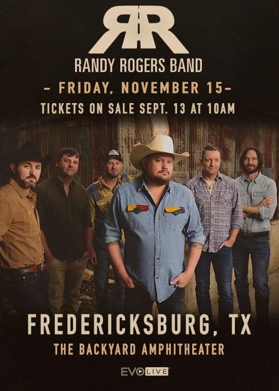 Randy Rogers Band in Fredericksburg Tickets at The Backyard ...