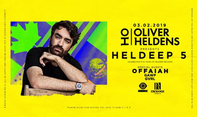 Oliver Heldens presents Heldeep 5 Tickets at Exchange LA in Los Angeles ...