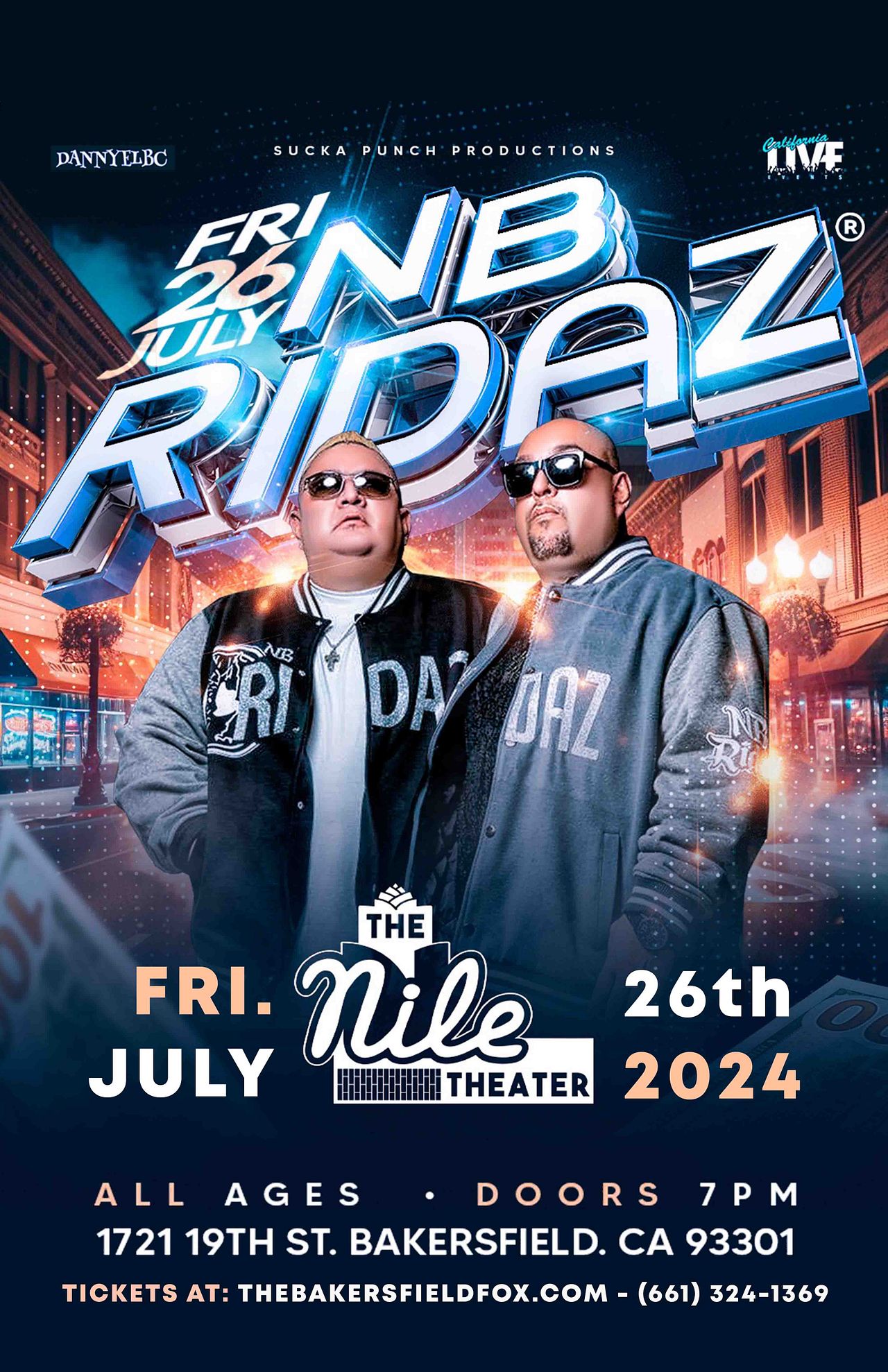 NB RIDAZ Tickets at The Nile Theater - Reserved in Bakersfield by The ...