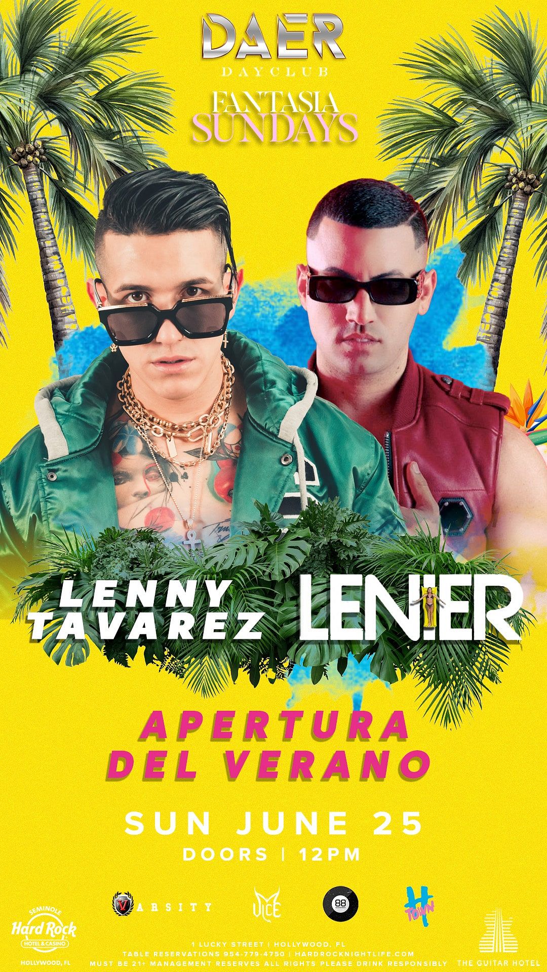 Lenny Tavarez & LENIER | DAER Dayclub Tickets at DAER Dayclub South ...