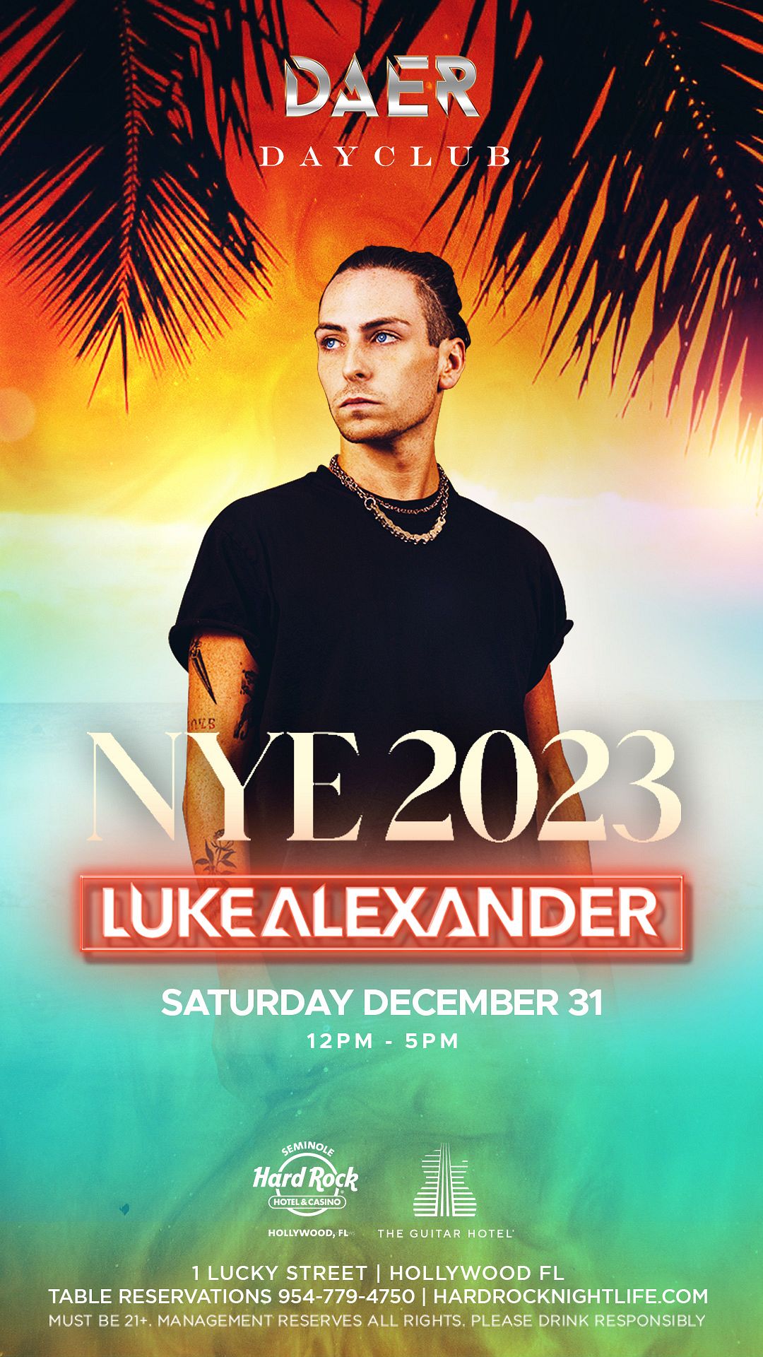 Luke Alexander | DAER Dayclub - Hard Rock Holly Tickets at DAER Dayclub ...