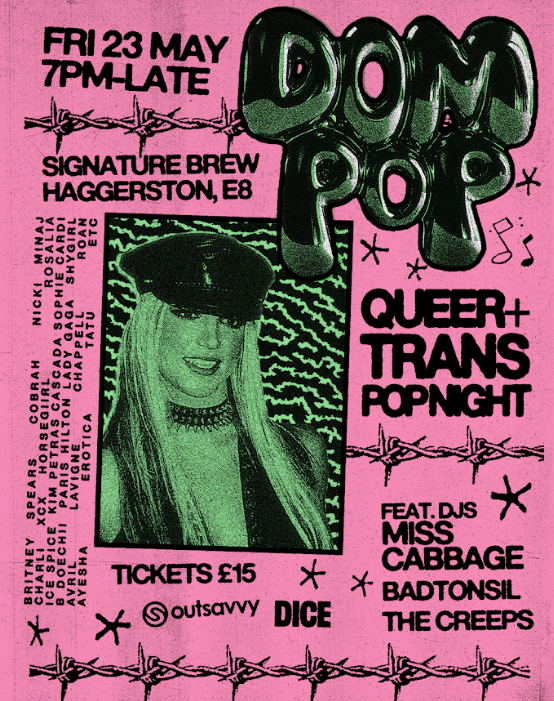 DOM POP - a queer/trans pop night ft. DJS - MISS CABBAGE, THE CREEPS ...
