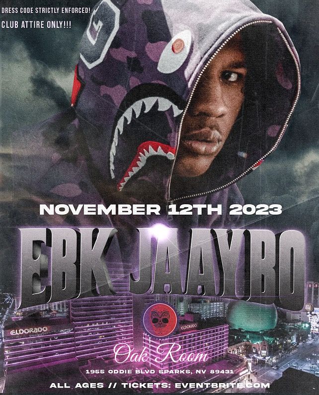EBK JAYBOO Tickets at Oak Room Lounge in Sparks by Oakroom Lounge (Reno ...