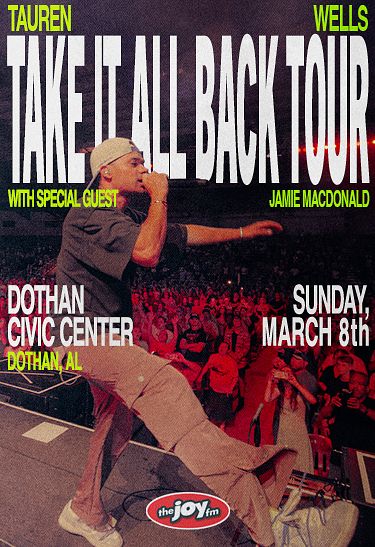 Tauren Wells Presented By The JOY FM Tickets at Dothan Civic Center ...