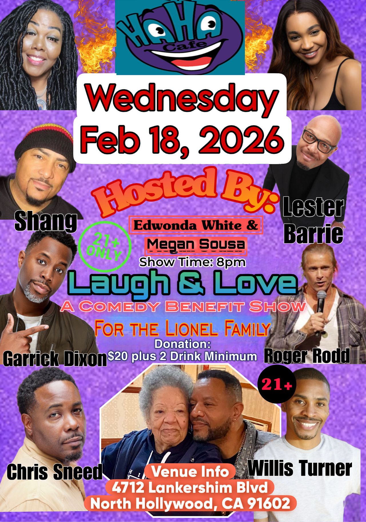 Laugh & Love A Comedy Benefit Show Tickets at Ha Ha Comedy Club in Los ...