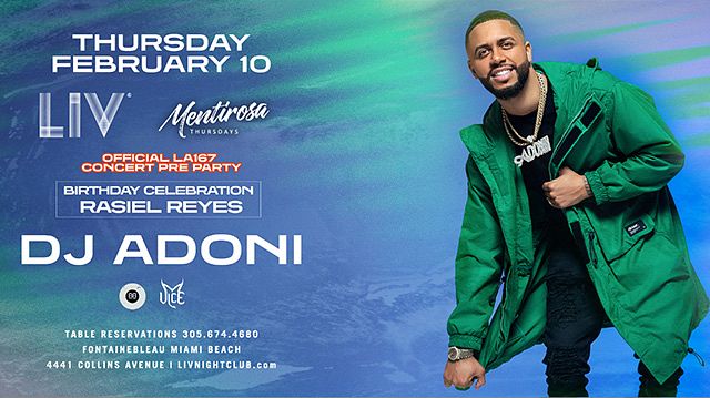 DJ Adoni Tickets at LIV in Miami Beach by LIV | Tixr