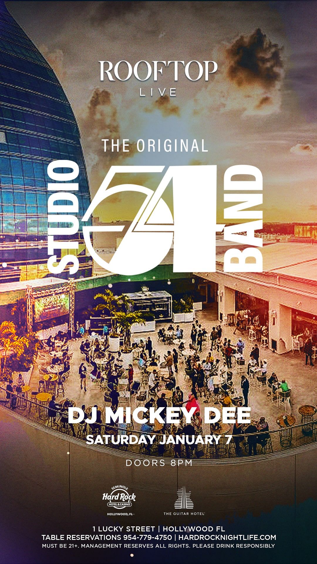 Studio 54 Band | Rooftop Live - Hard Rock Holly Tickets at Rooftop Live ...