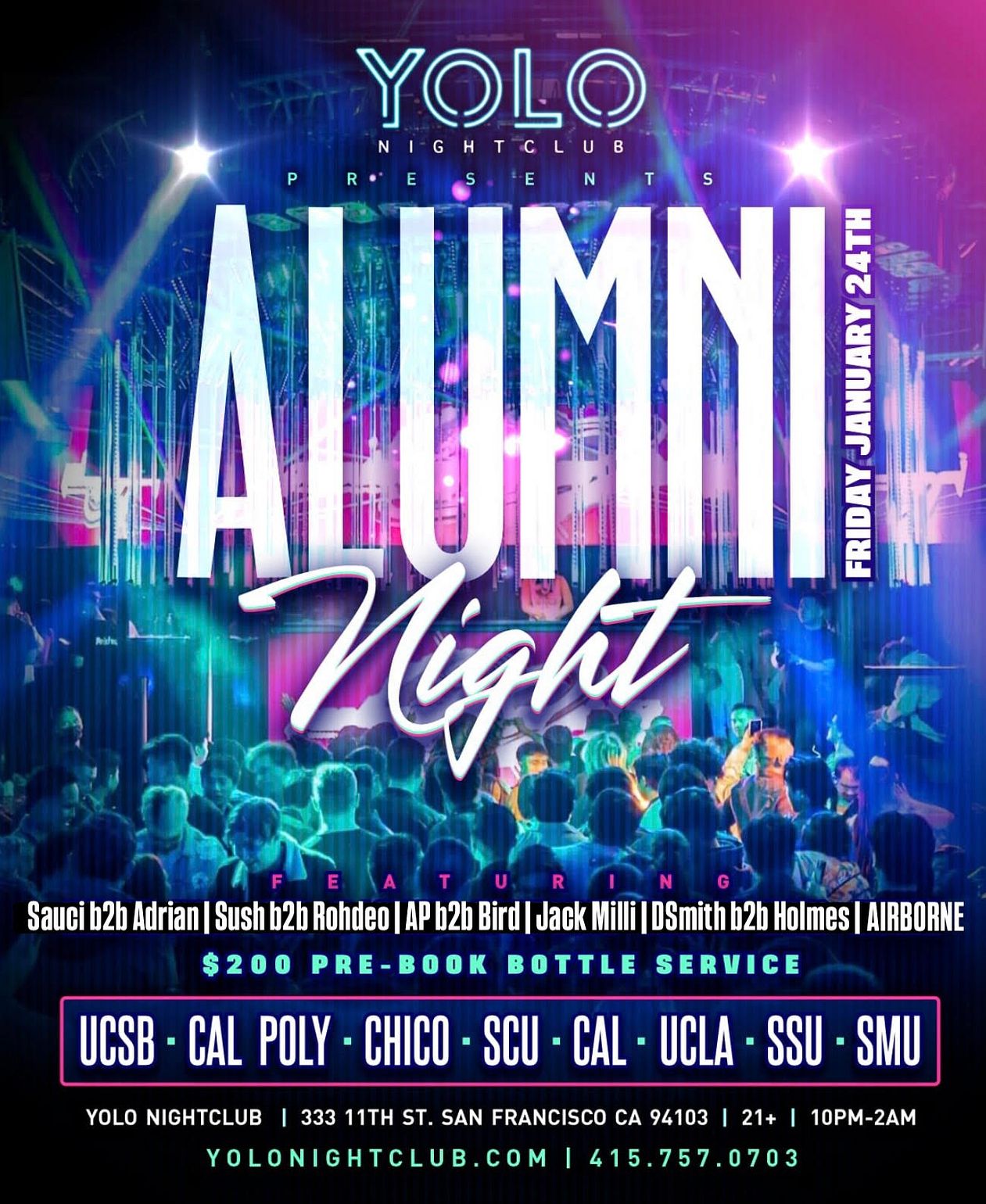 Alumni Night Tickets at YOLO Nightclub in SF by YOLO Nightclub | Tixr