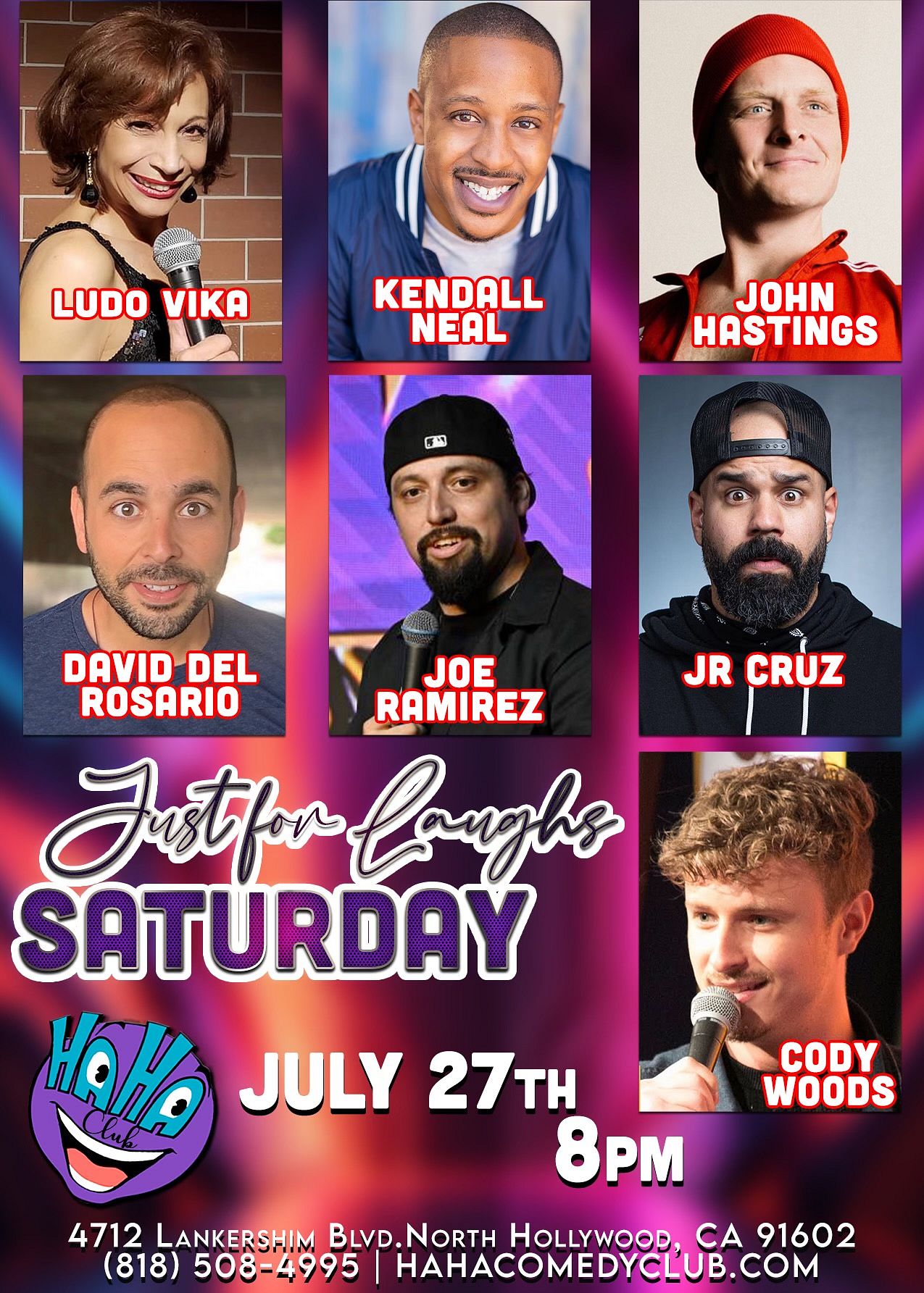 Saturday Comedy Tickets at Ha Ha Comedy Club in Los Angeles by Haha ...