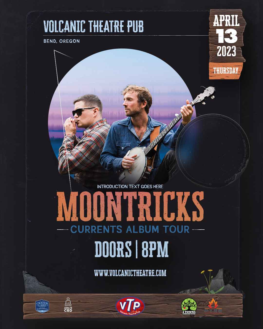 Moontricks Tickets at Volcanic Theater Pub in Bend by Volcanic Theatre Pub | Tixr