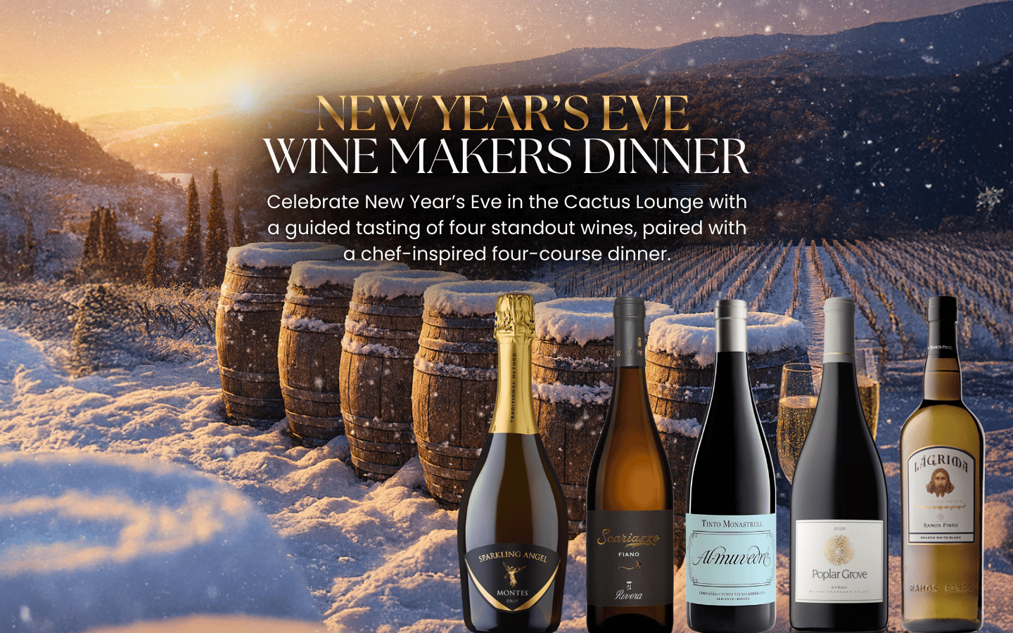 NYE Wine Makers Dinner - Cactus Lounge Tickets at Deerfoot Inn & Casino ...