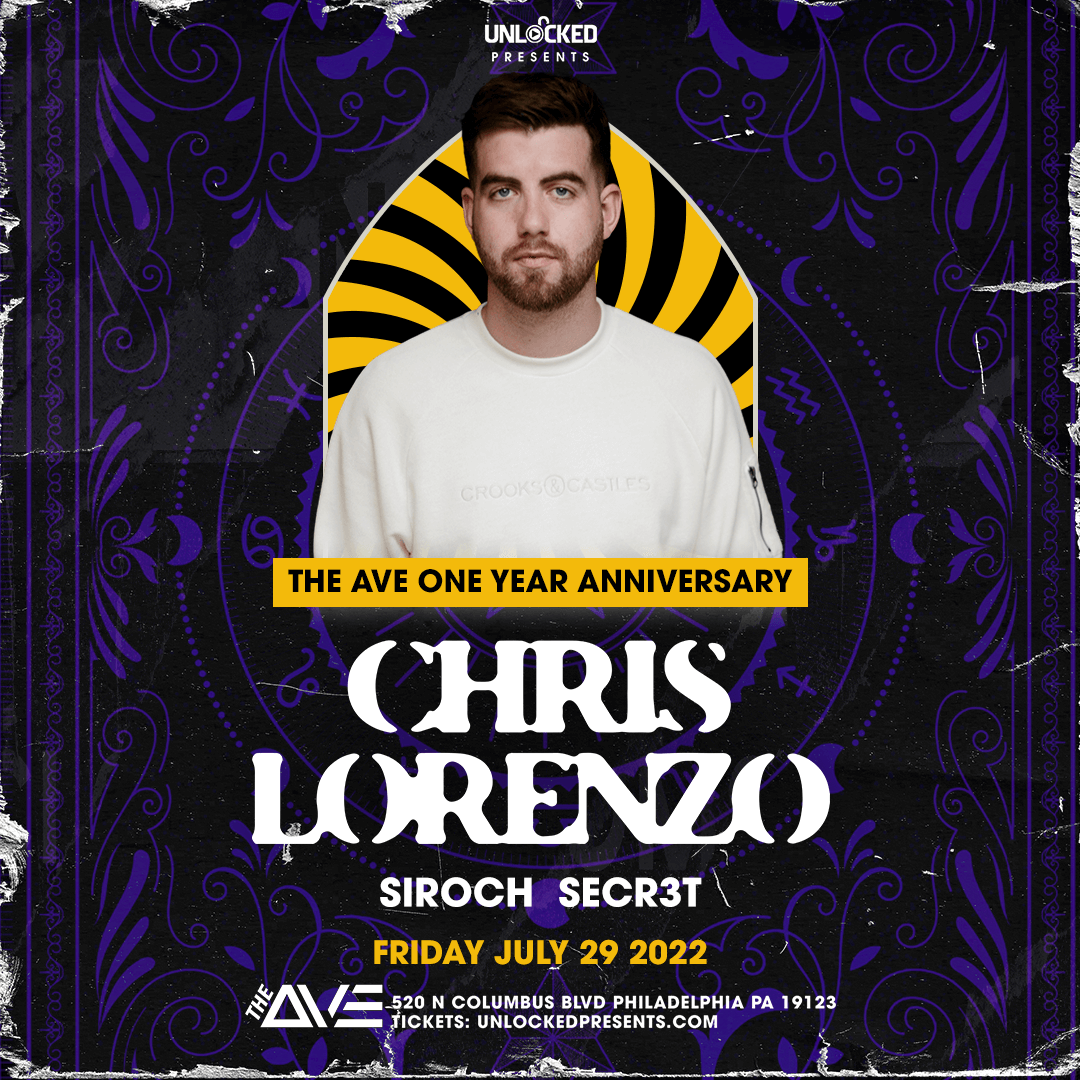 Chris Lorenzo Tickets at The Ave Live in Philadelphia by Unlocked ...
