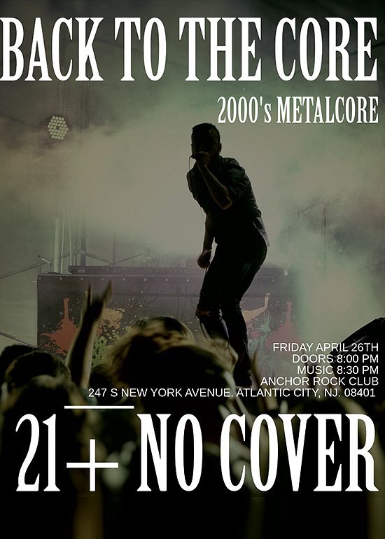 Back to the Core - A Metalcore Journey Tickets at Anchor Rock Club in ...