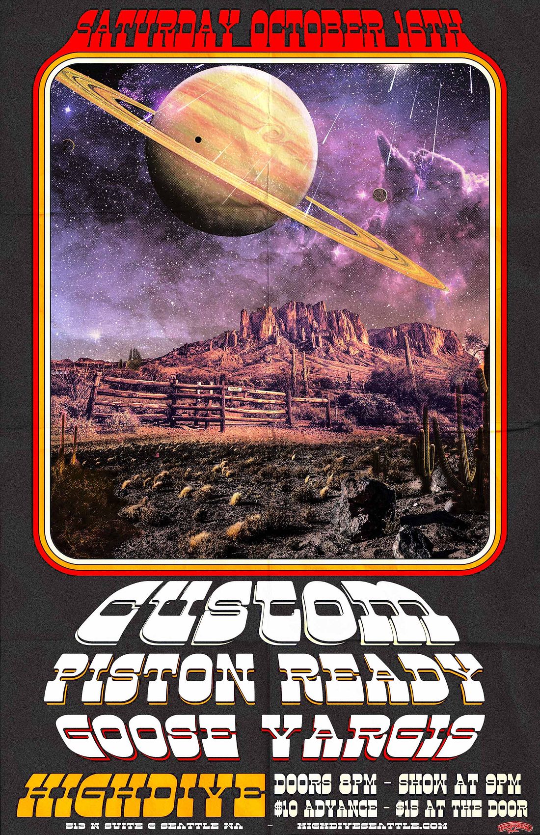 CUSTOM w/ Piston Ready and Goose Vargis Tickets at High Dive in Seattle ...
