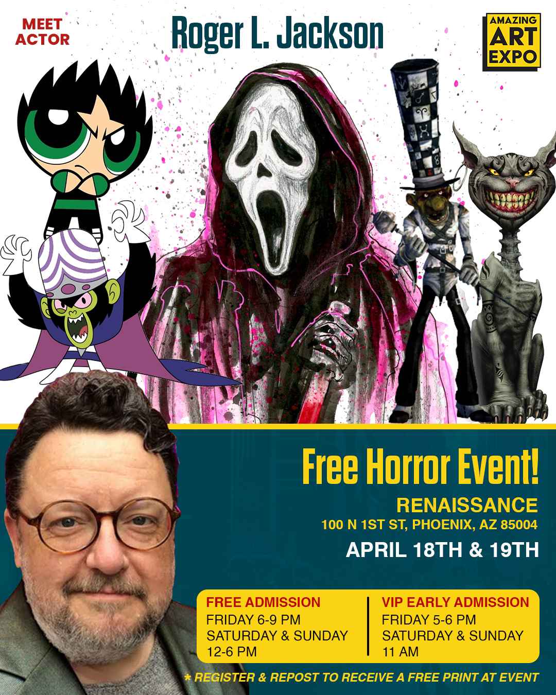 Free Horror Expo - Phoenix - With Special Guests - Ghost Face Himself ...