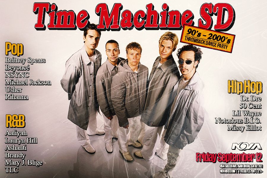 Time Machine: 90s - 2000s Throwback Dance Party Tickets at Nova SD in ...