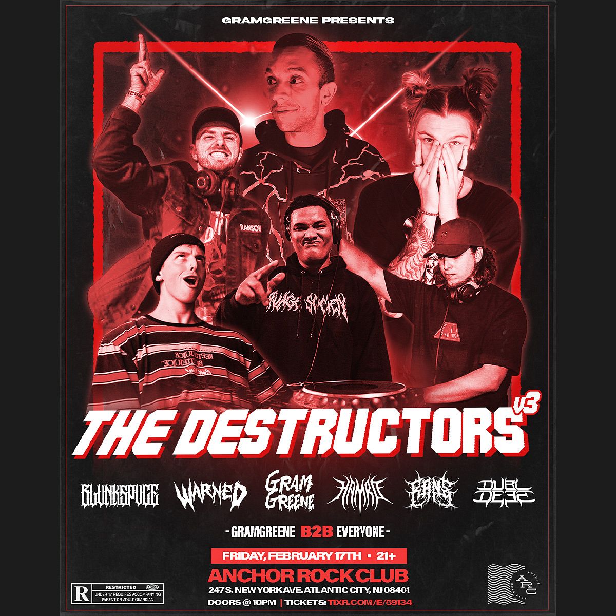 The Destructors V.3 Tickets at Anchor Rock Club in Atlantic City by ...