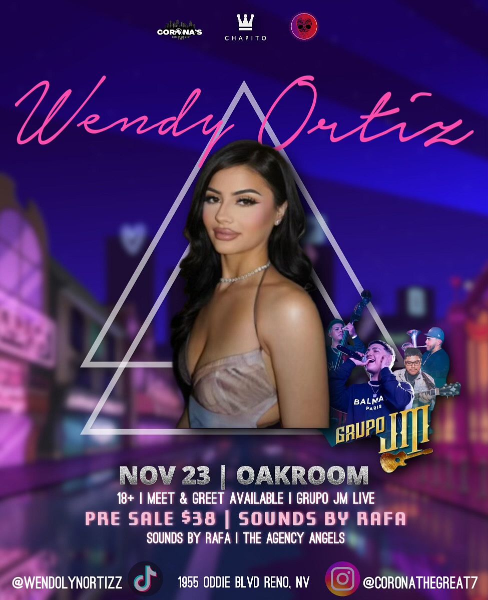 Wendy Ortiz Live Tickets at Oak Room Lounge in Sparks by Oakroom Lounge (Reno) | Tixr